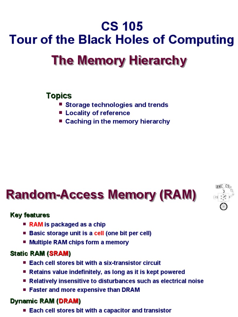 The Memory Hierarchy: CS 105 Tour of The Black Holes of Computing | PDF | Cpu Cache | Random ...