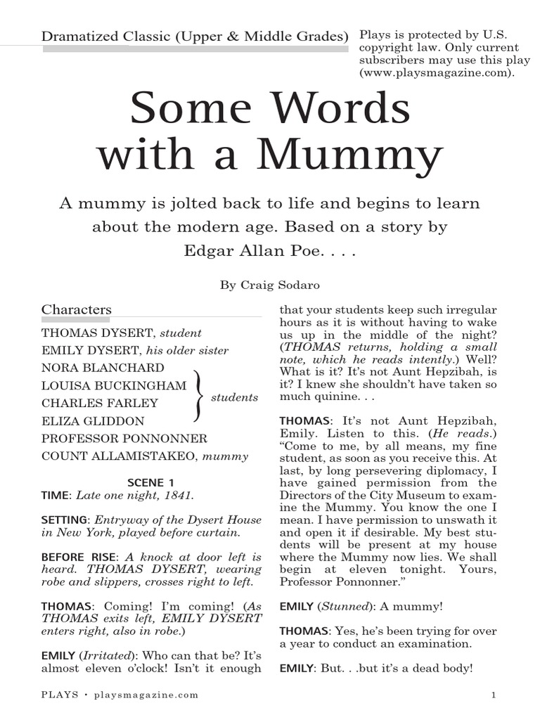Some Words With A Mummy | PDF | Clothing