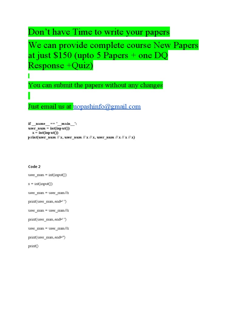 CYB 130 Week 1 Python LAB 2.29 Divide by X | PDF