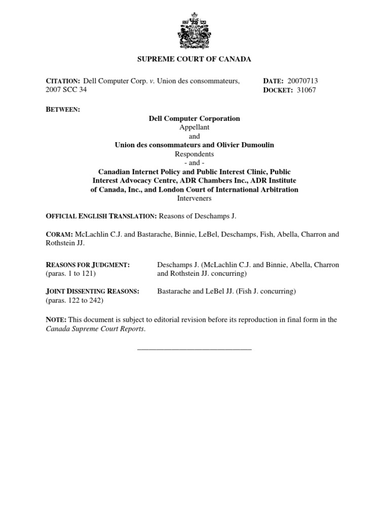 Dell v. Union: Arbitration Clause Ruling | PDF | Arbitration | Jurisdiction