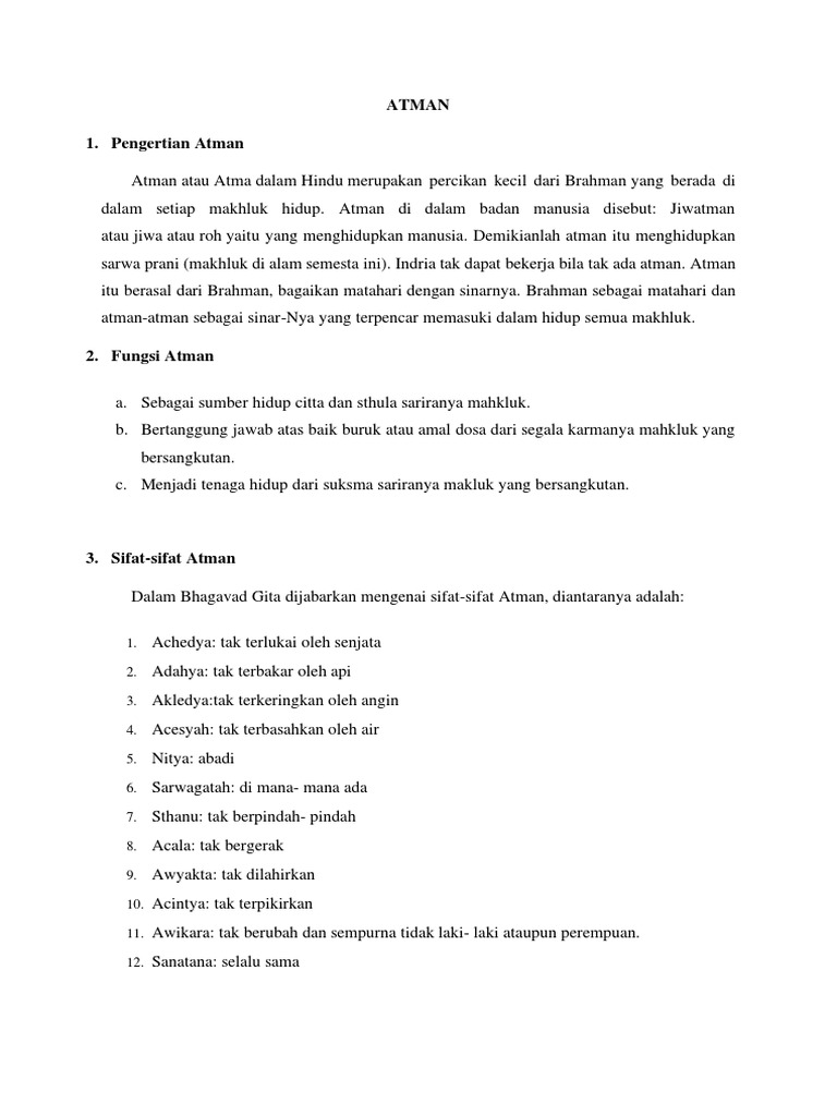 Atman | PDF | Pengembangan Diri