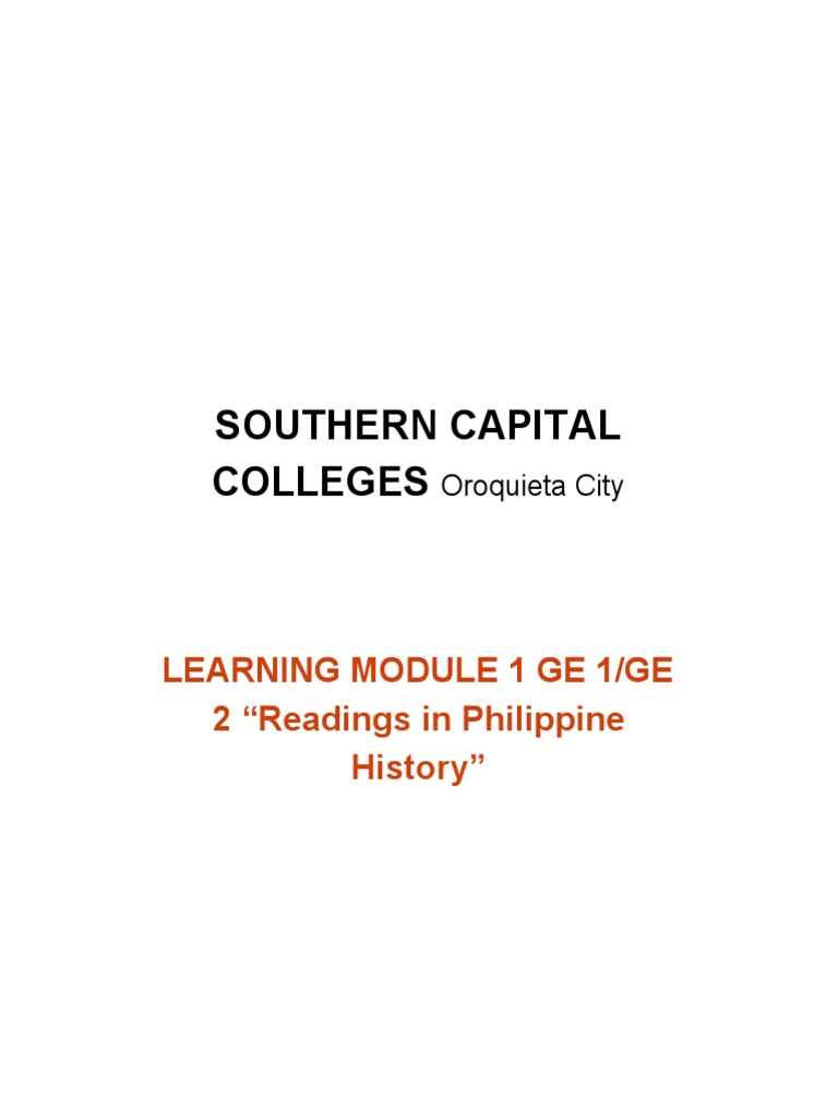 Learning Module in Readings in Philippine History PDF | PDF | Historian | Historiography