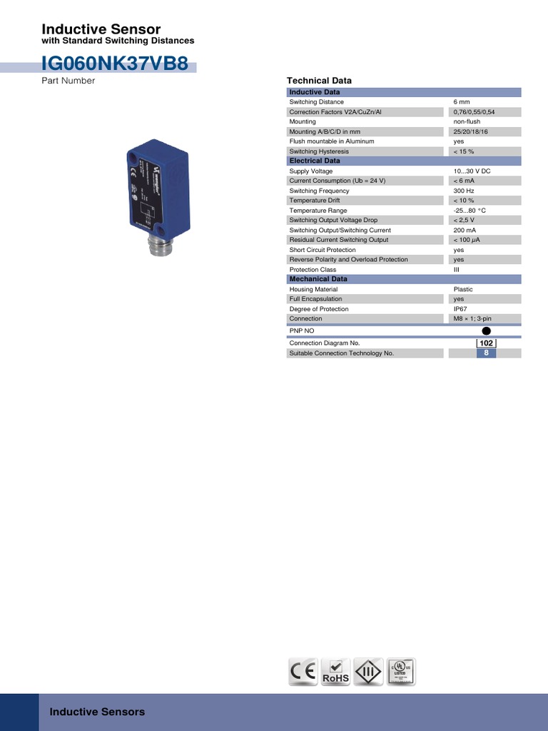 Data - Sheet - IG060NK37VB8 Limit Switch | PDF | Switch | Power Supply