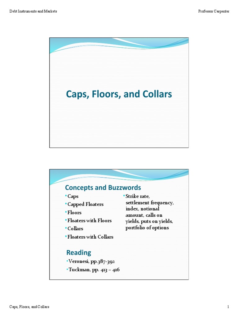 Caps, Floors, and Collars | PDF | Financial Economics | Financial Markets