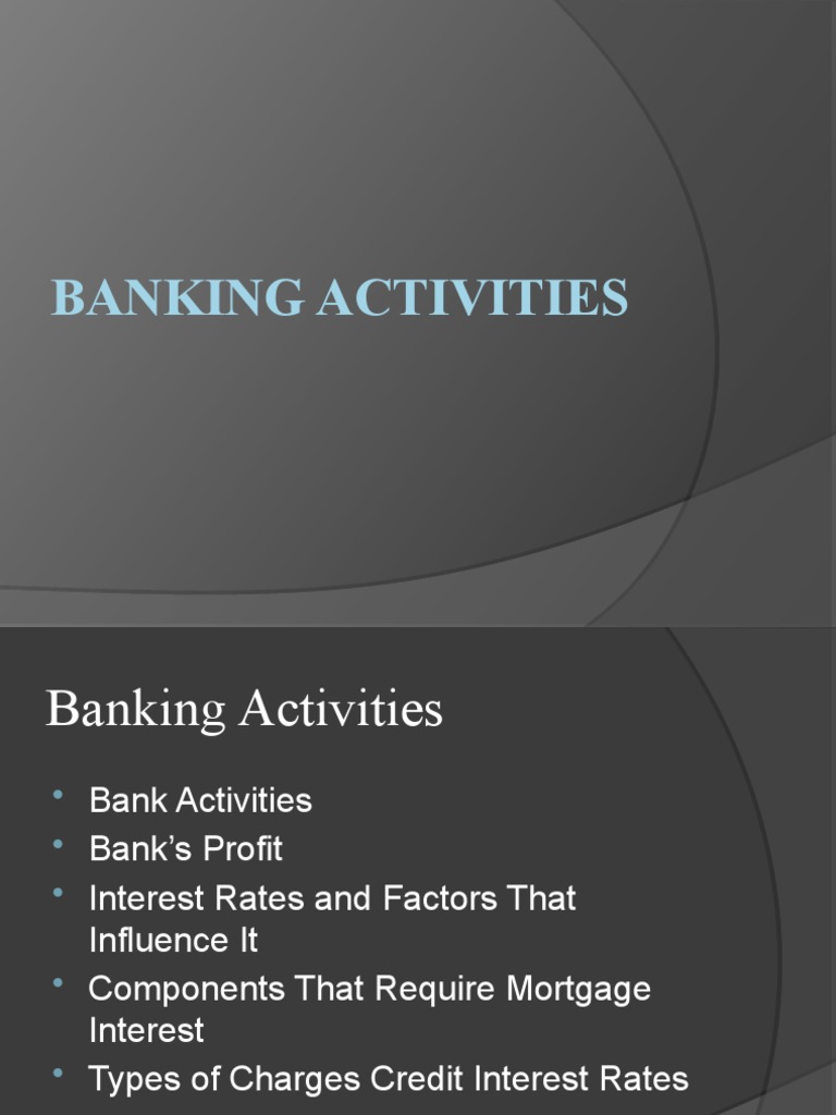 Banking Activities | PDF | Interest | Interest Rates