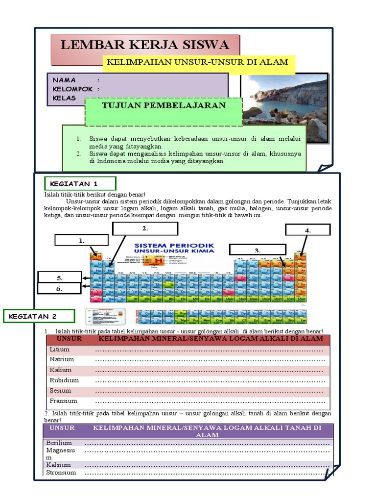 LKPD Sifat Kimia Unsur | PDF