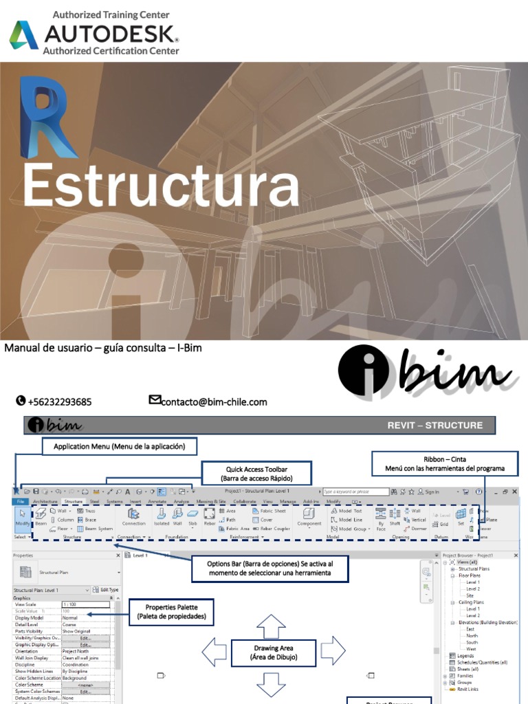 Manual de Revit Structure en Español | PDF | Autodesk Revit | Ventana ...