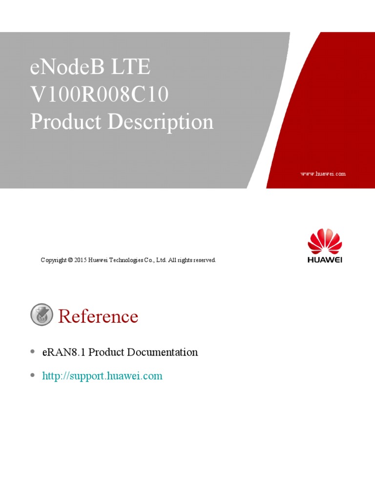 OEB006910 eNodeB LTE V100R008C10 Product Description ISSUE 1.00 | PDF ...