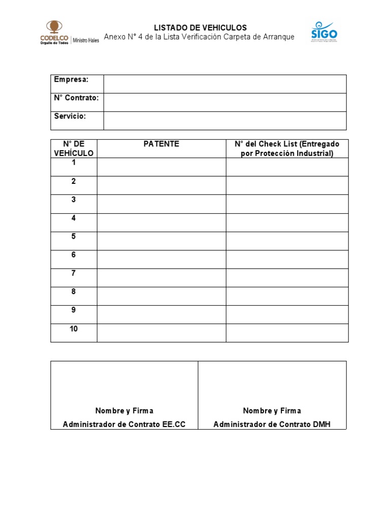 Listado de Vehiculos | PDF