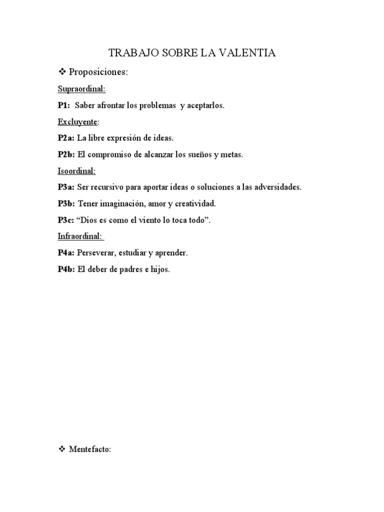 La valentía: enfrentando adversidades | PDF | Amor | Science