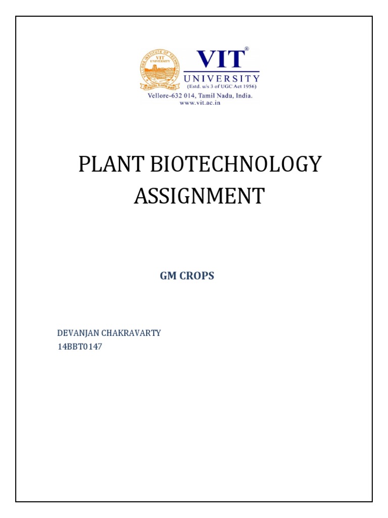Plant BT Assignment | PDF | Genetically Modified Crops | Genetic ...