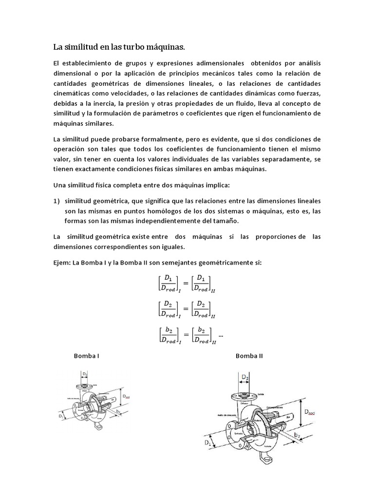 Leyes de Semejanza en TMH1 | PDF | Cinemática | Física