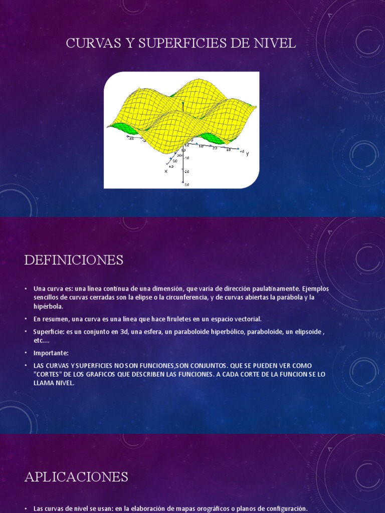 Curvas y Superficies de Nivel | PDF | Curva | Geometría