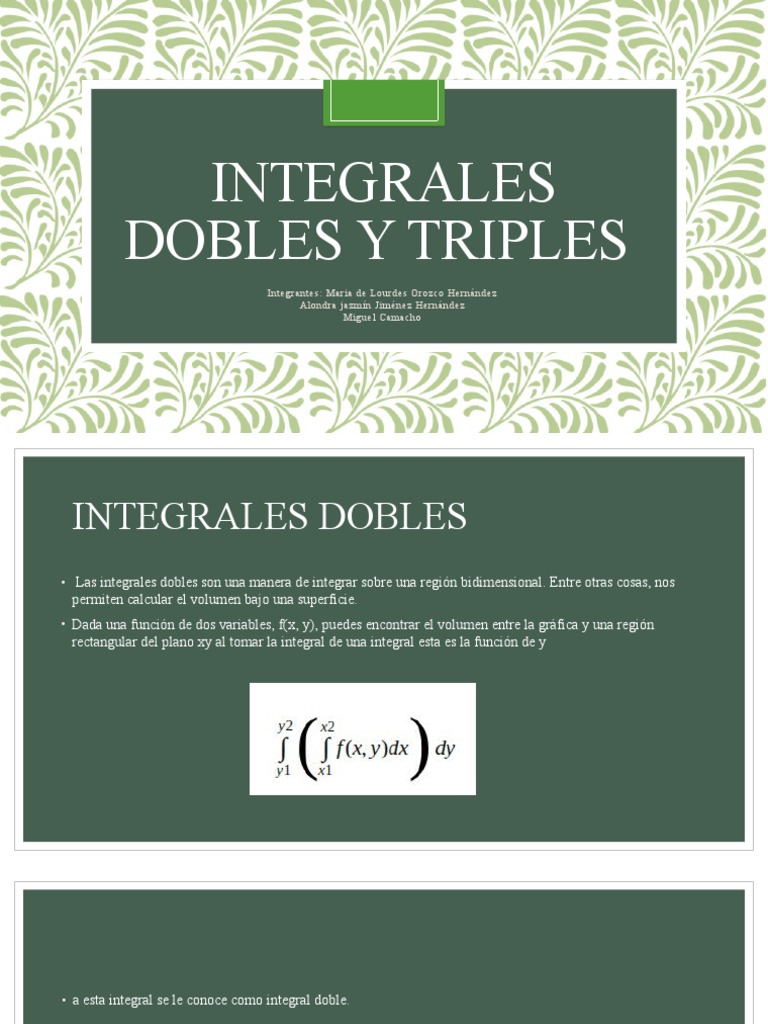 Integrales Dobles y Triples | PDF | Integral | Función (Matemáticas)