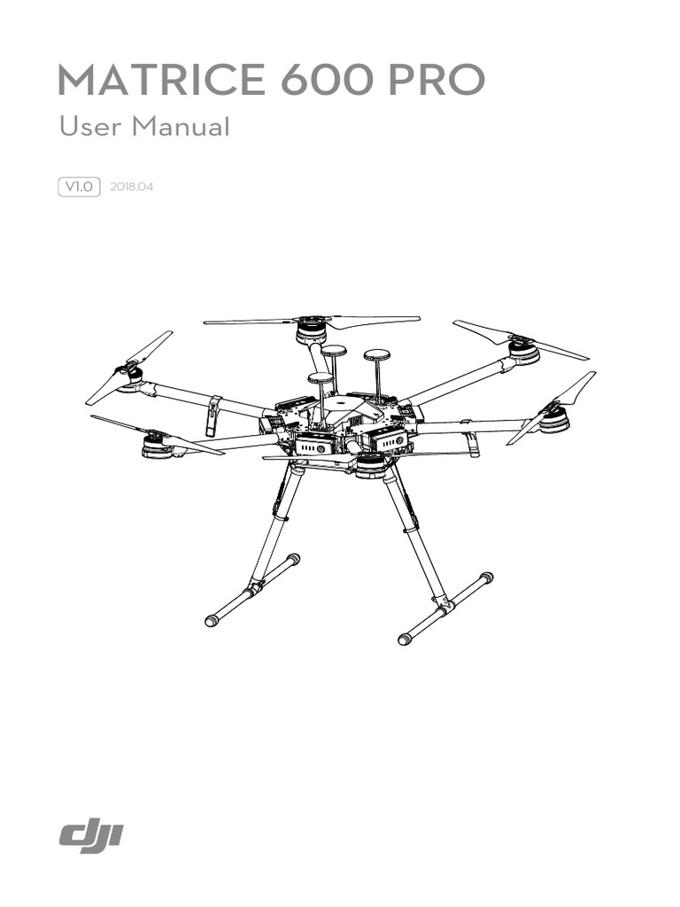 Matrice 600 Pro: User Manual | PDF | Battery Charger | Mobile App