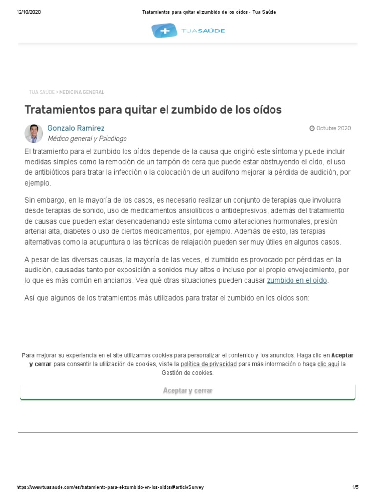 Tratamientos efectivos para el zumbido auditivo | PDF | Hipertensión ...