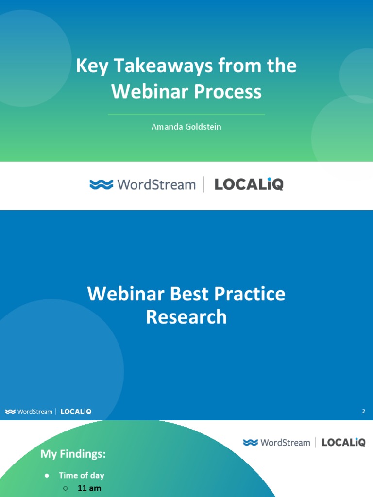 Webinar Marketing Best Practices Guide | PDF | Media Manipulation ...