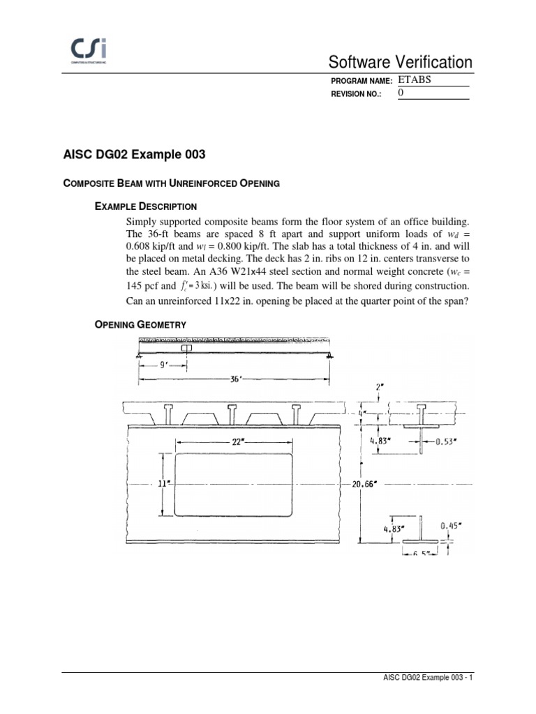 AISC DG02 Example 003 PDF | PDF | Beam (Structure) | Chemical Product ...