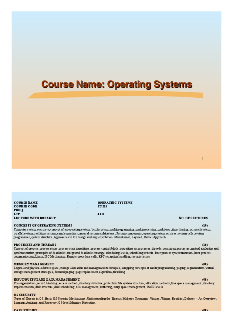 Os PPT Galvin Chapter1 | PDF | Operating System | Process (Computing)