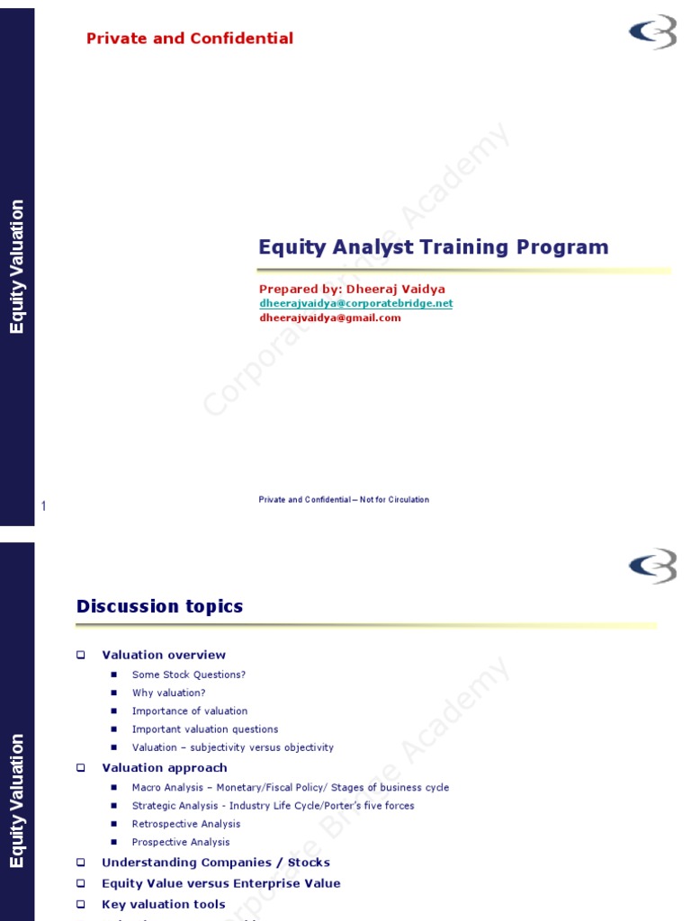 Equity Valuation Introduction Pdf Pdf Stock Valuation Valuation