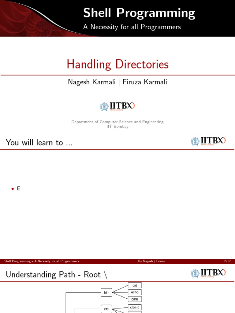 Session5 Handling Directories PDF | PDF | Directory (Computing) | Data