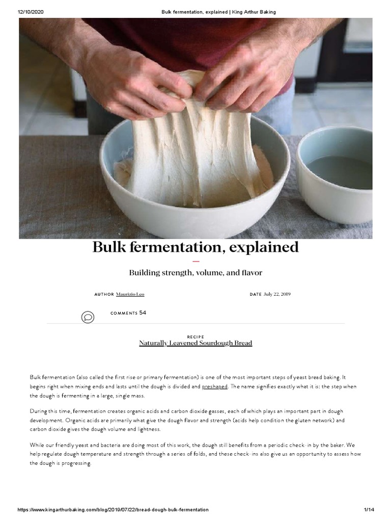 Bulk Fermentation, Explained - King Arthur Baking | PDF | Breads | Dough