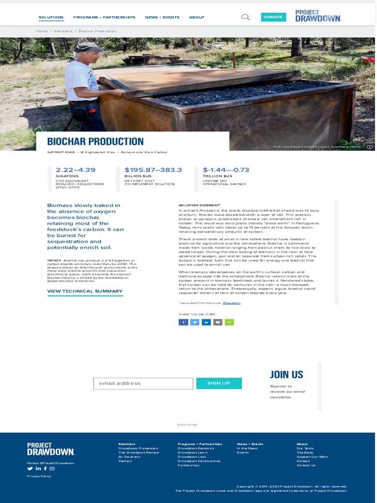 Biochar Production - Project Drawdown PDF | PDF | Carbon Sequestration ...