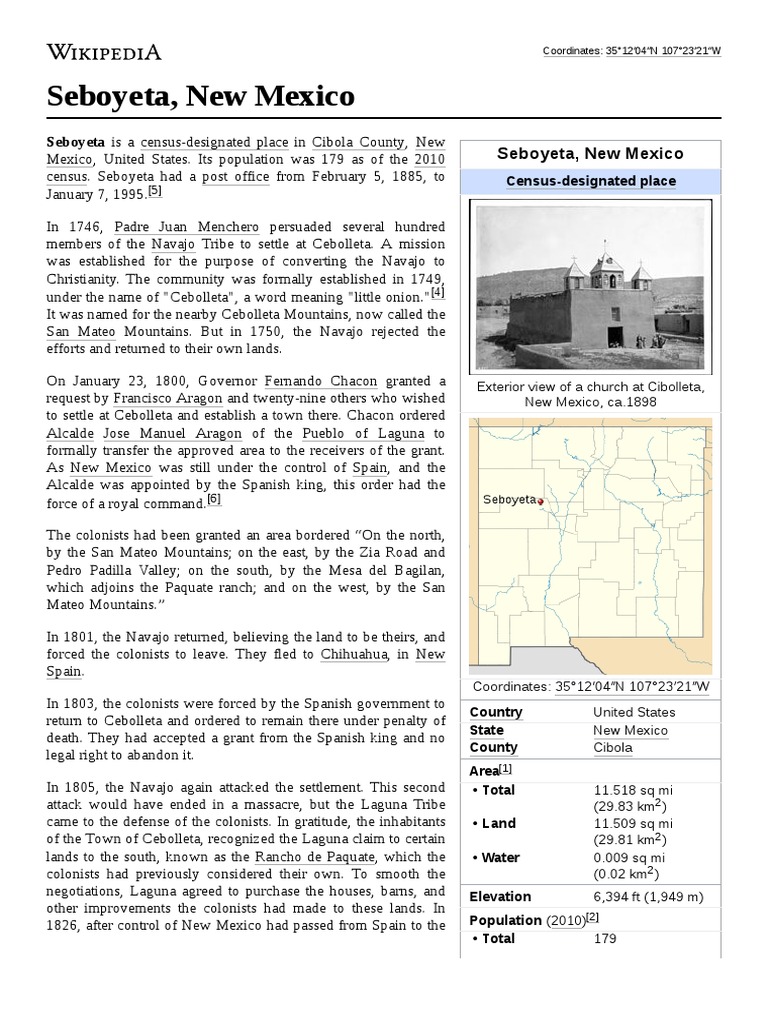 Seboyeta, New Mexico | PDF