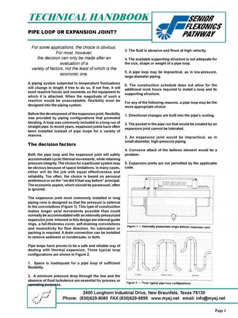 TH10 - Pipe Loop or Expansion Joints PDF | PDF | Pipe (Fluid Conveyance ...