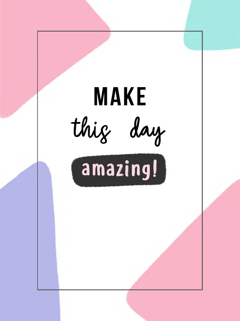 Make Today Amazing Checklist Printable Guide PDF | PDF | Occupational ...