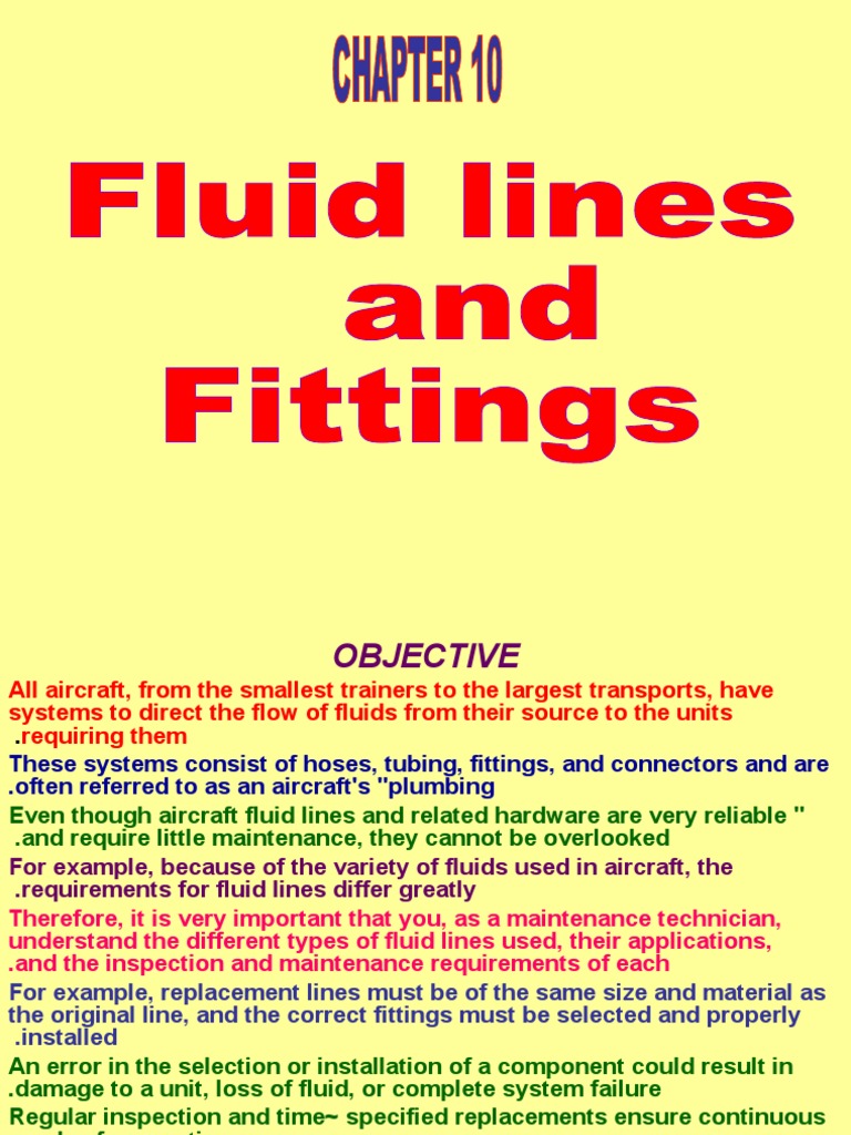General - CH10 - Fluid Lines & Fitting | PDF | Pipe (Fluid Conveyance ...