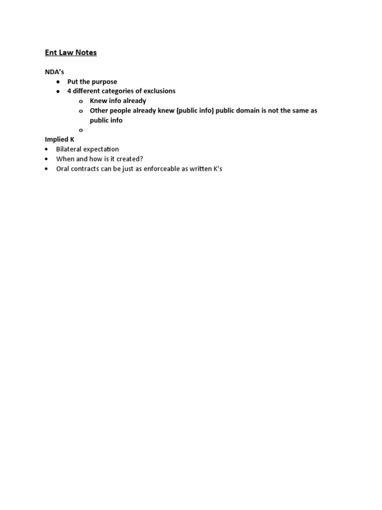 Ent Law Notes | PDF