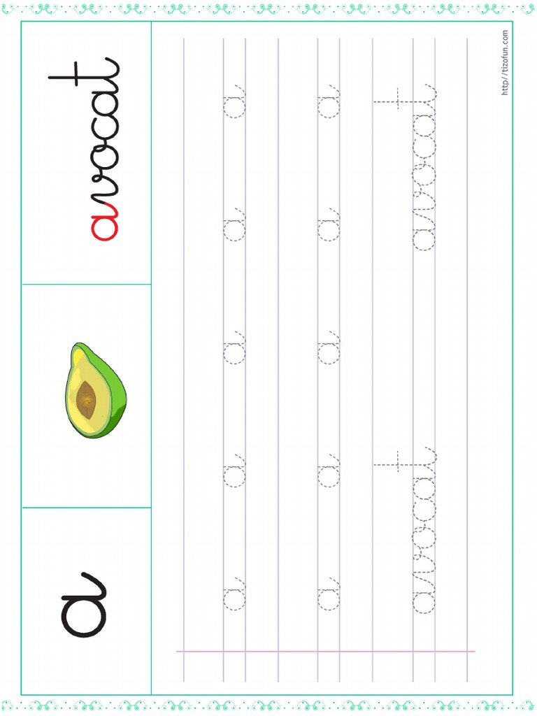 1 Trace Les Lettres Minuscule Cursive A PDF | PDF