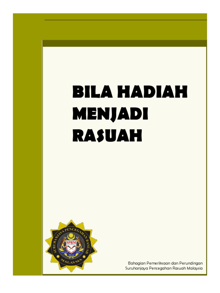 Bila Hadiah Menjadi Rasuah PDF | PDF | Pengelolaan Keuangan & Uang ...