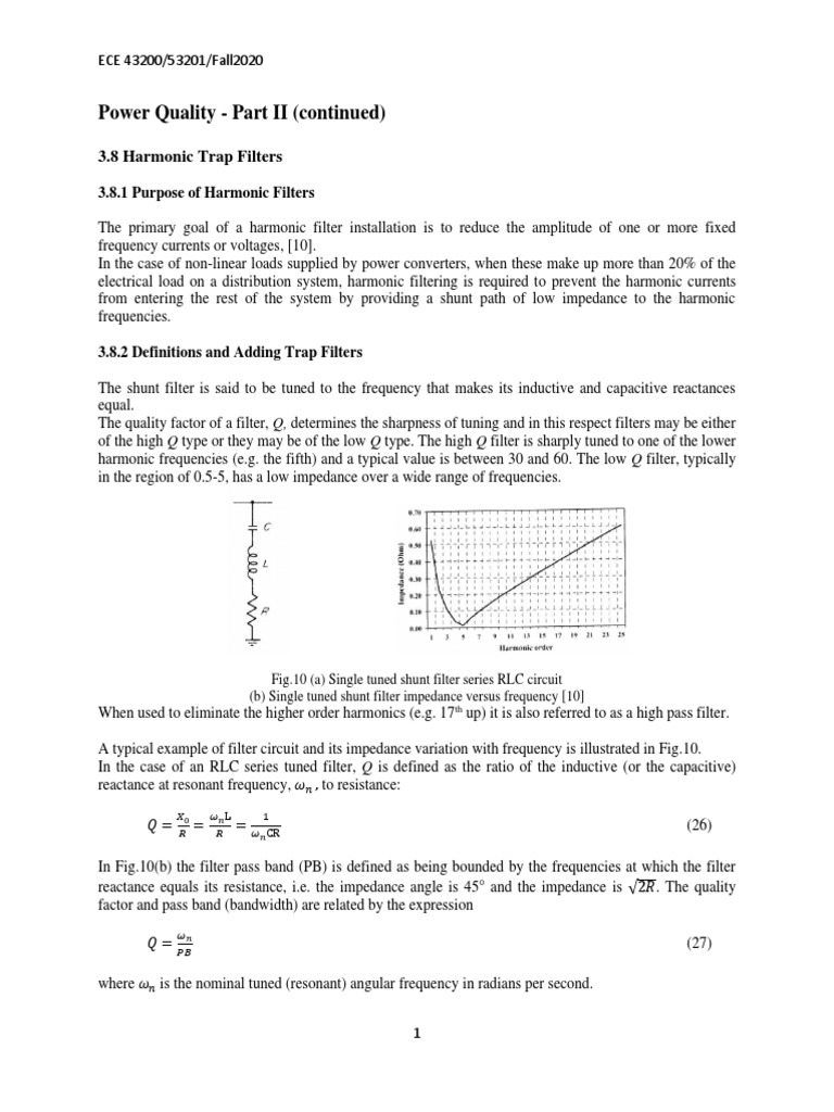 15 - Power Quality PartII - Harmonic Trap Filters | PDF | Electronic ...