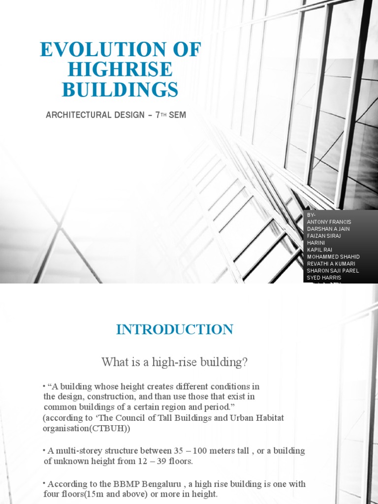 Evolution of Highrise Buildings: Architectural Design - 7 SEM | PDF ...