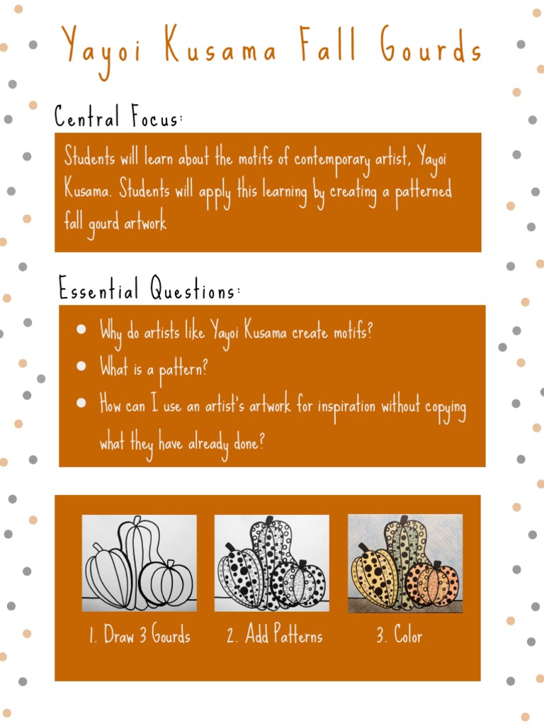 Yayoi Kusama Lesson Plan | PDF | Language Arts & Discipline