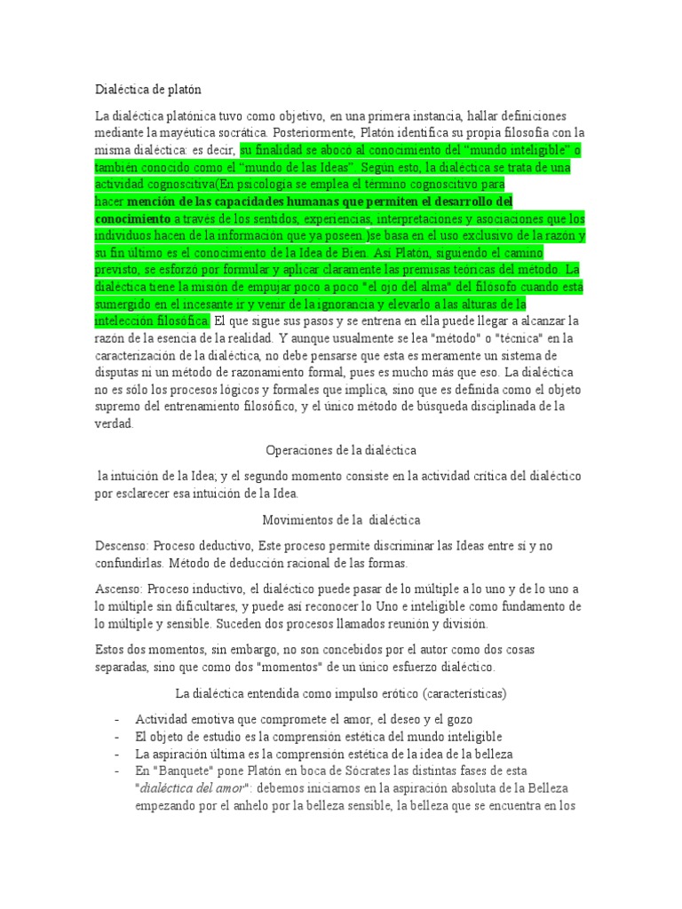 Dialéctica De Platón Descargar Gratis Pdf Dialéctico Platón