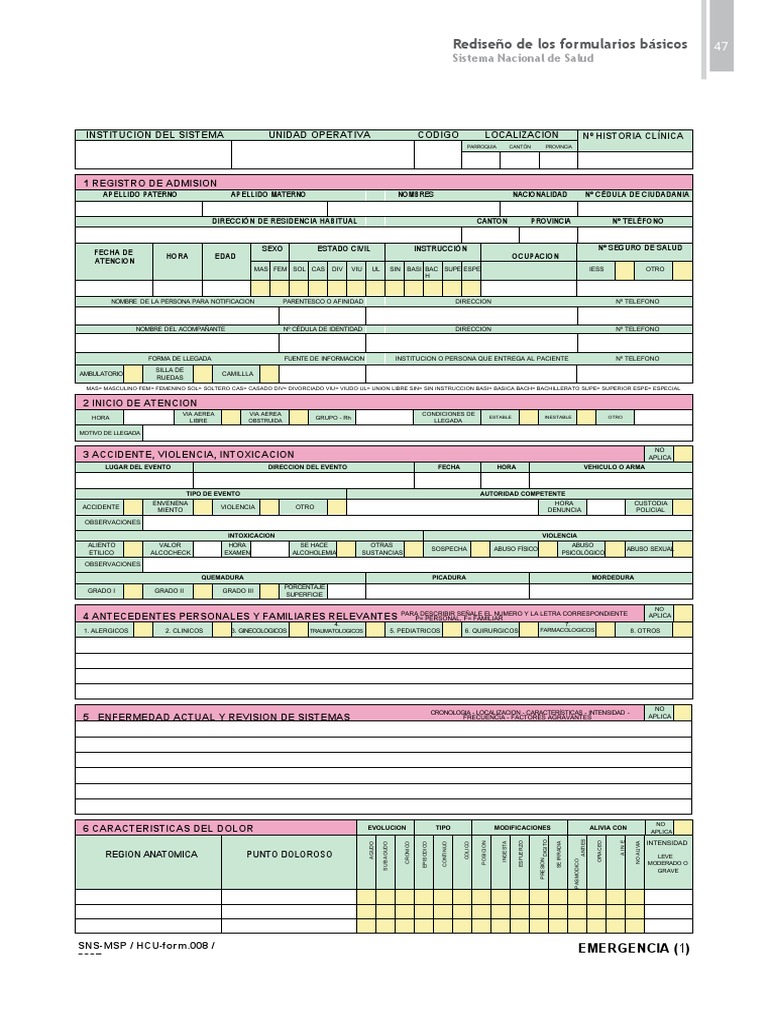 Formulario 008 MSP | PDF | El embarazo | Parto