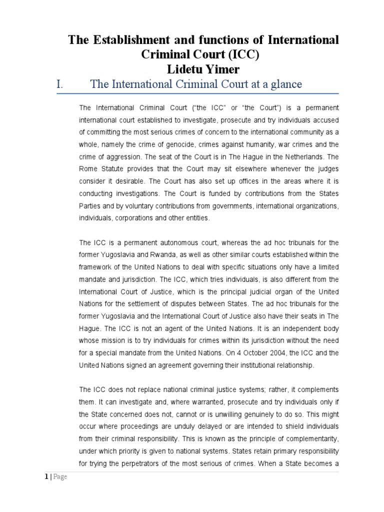 Establishment and Functions of The Inter PDF | PDF | International ...