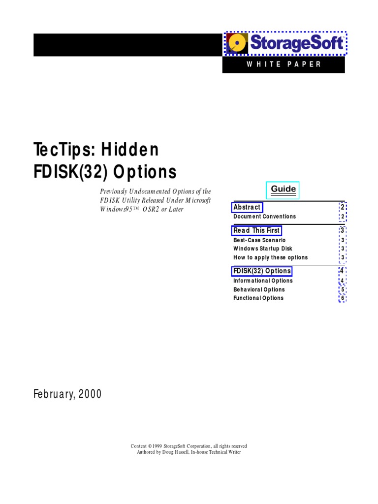 FDisk TecTips | PDF | Booting | Floppy Disk