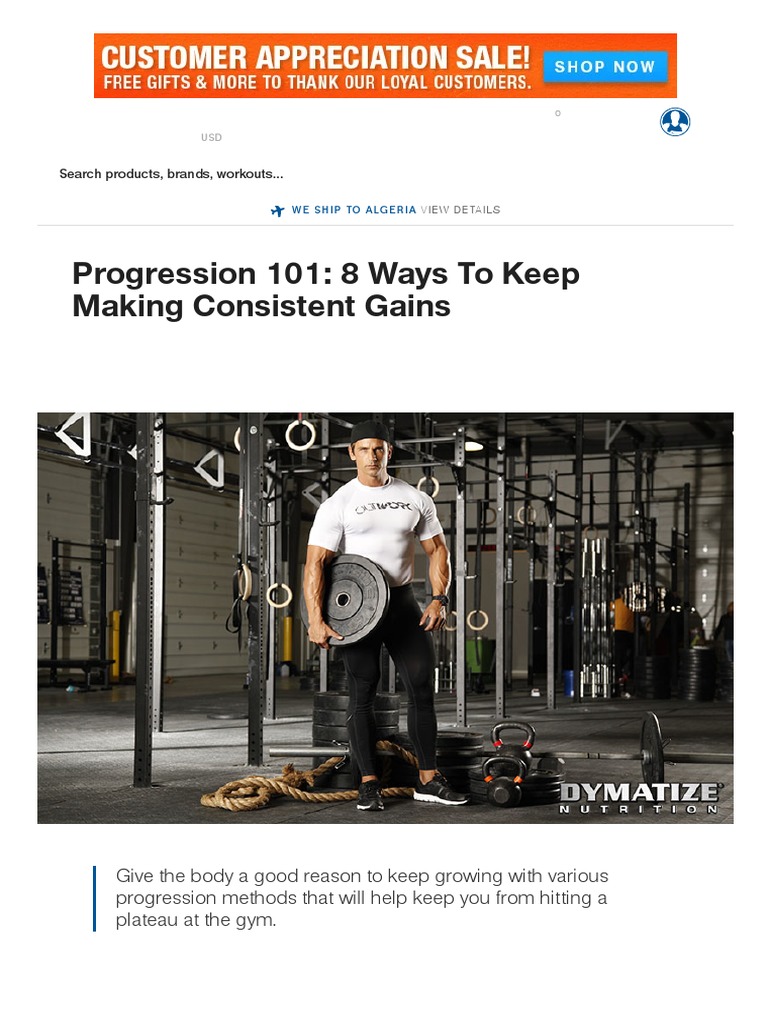 Progression 101 - 8 Ways To Keep Making Consistent Gains - Muscle ...