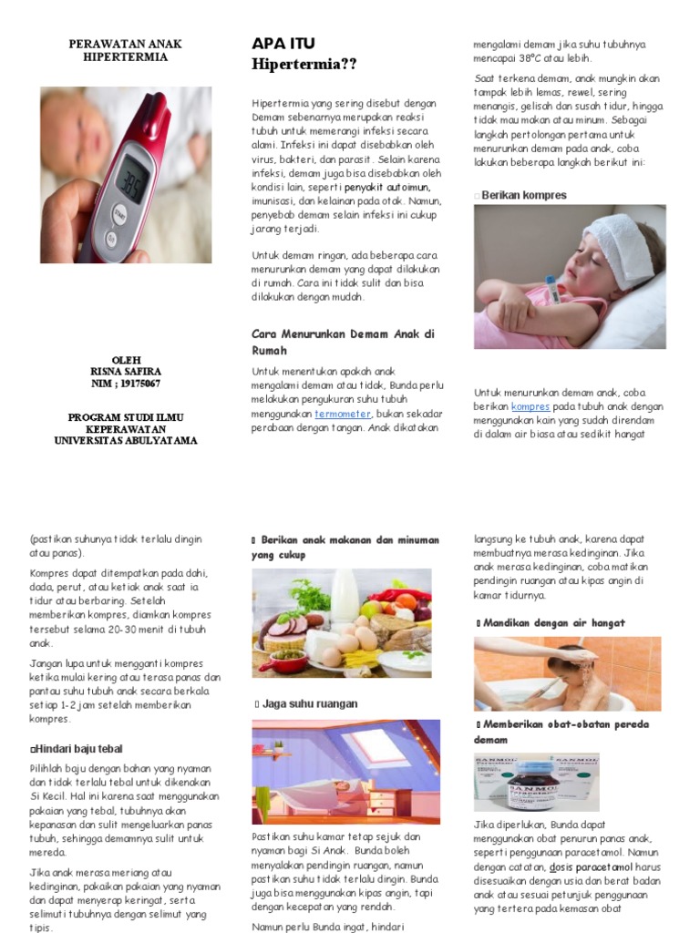 Leaflet Perawatan Hipertermia | PDF