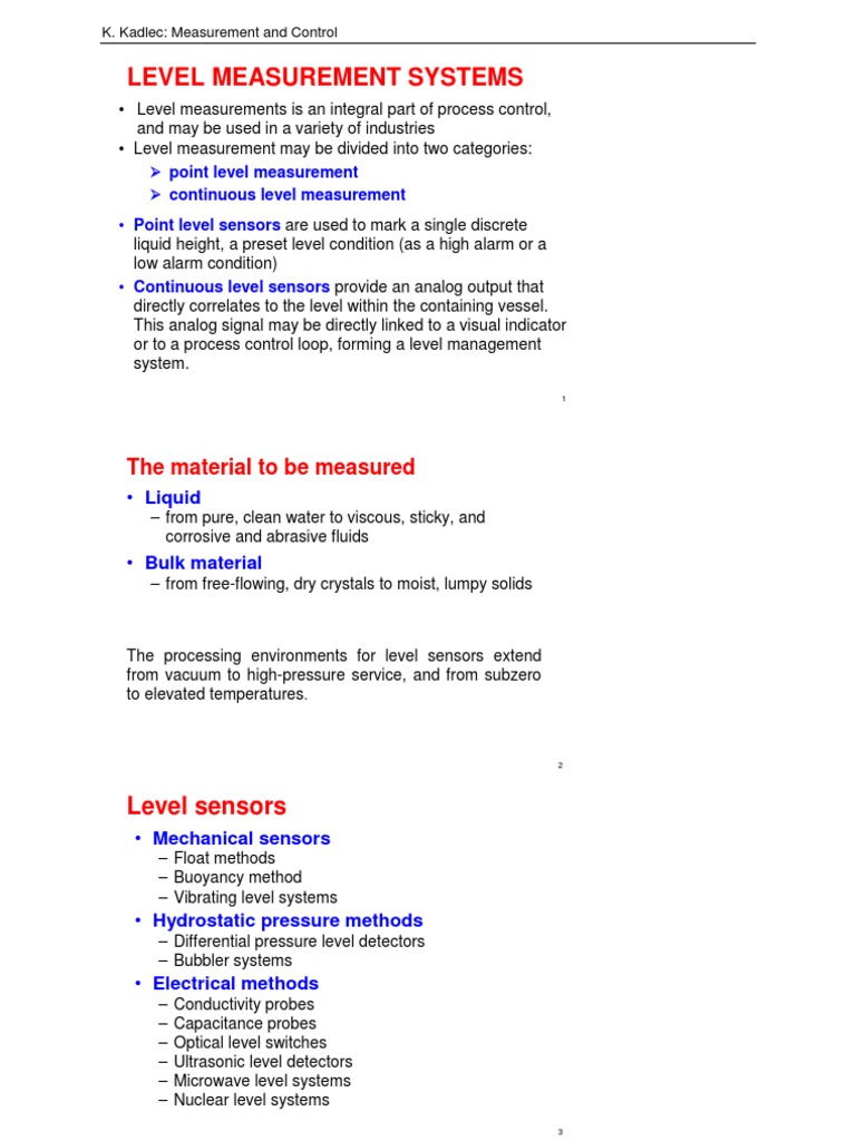 Level Measurement System Pdf Capacitor Electrical Engineering