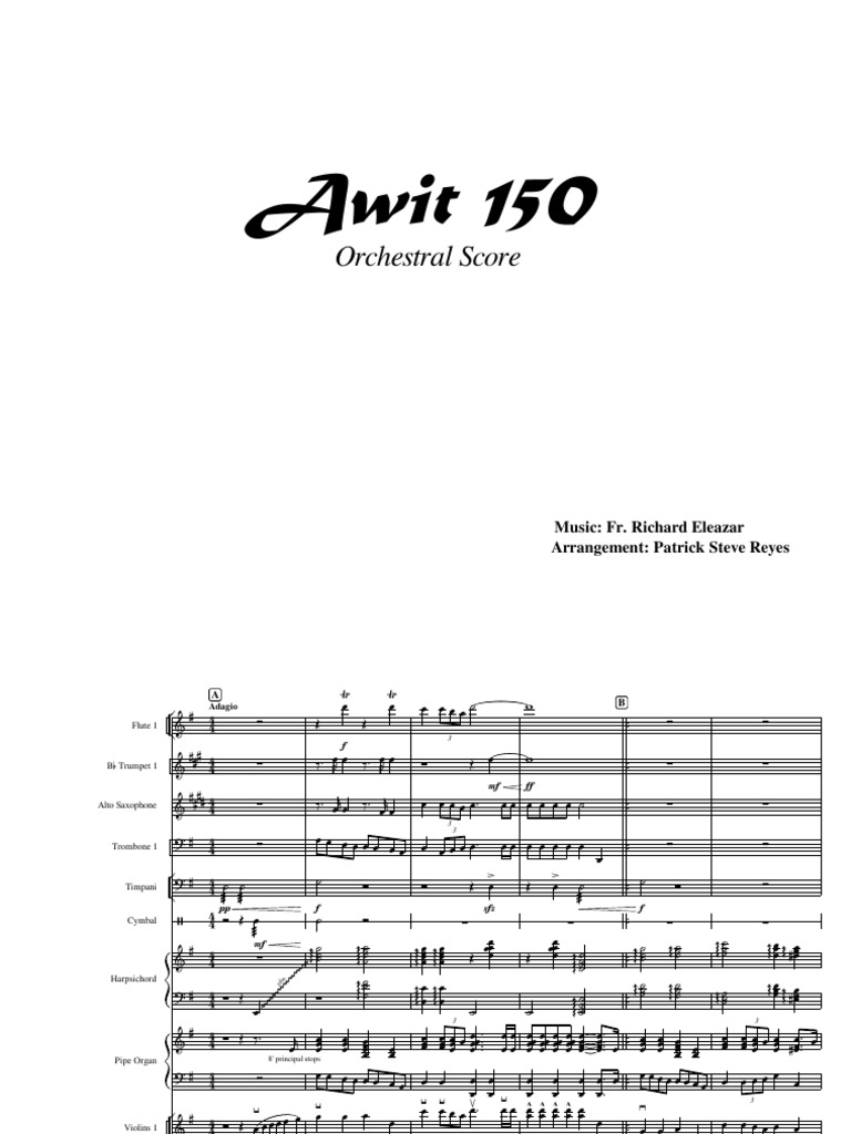 Awit - 150 Orchestra | PDF | Performing Arts | Musical Instruments