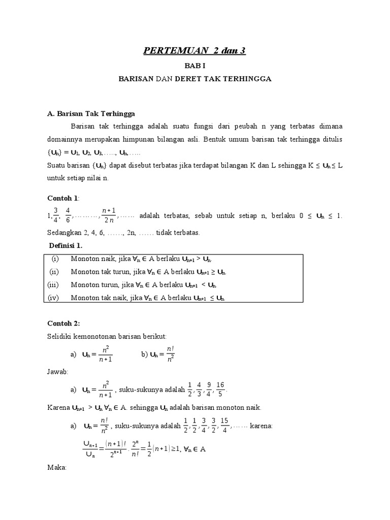 Kalkulus Lanjut Pertemuan 2 Dan 3 | PDF