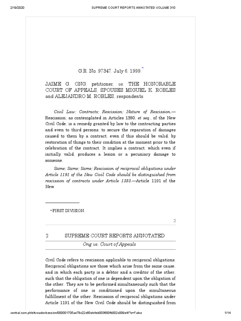 Ong v. CA | PDF | Government | Common Law