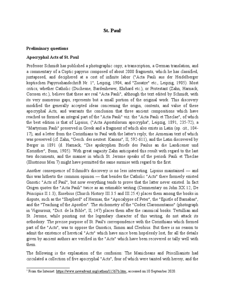 ENCYCLOPEDIA - ST Paul | PDF | Paul The Apostle | Acts Of The Apostles