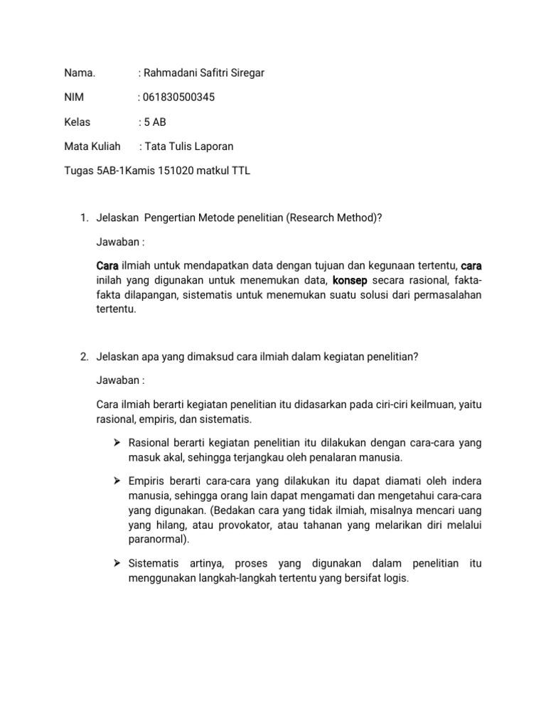 Rahmadani Safitri Siregar (061830500345) L.TTL 1 PDF | PDF