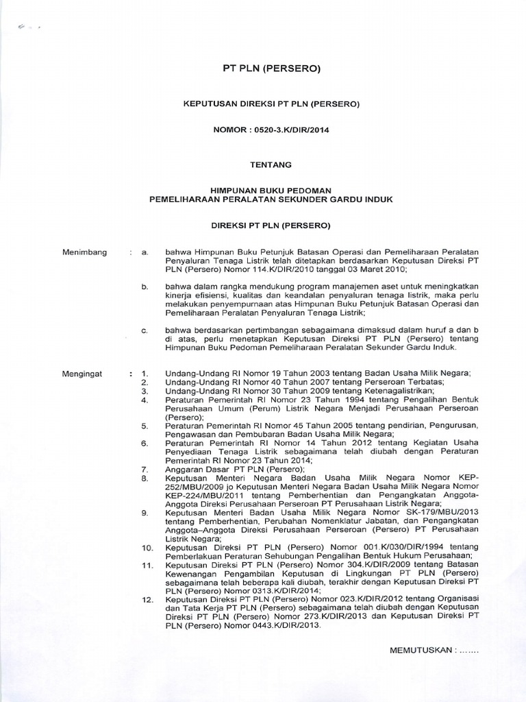 Kepdir 0520-3 K Dir 2014 PDF | PDF